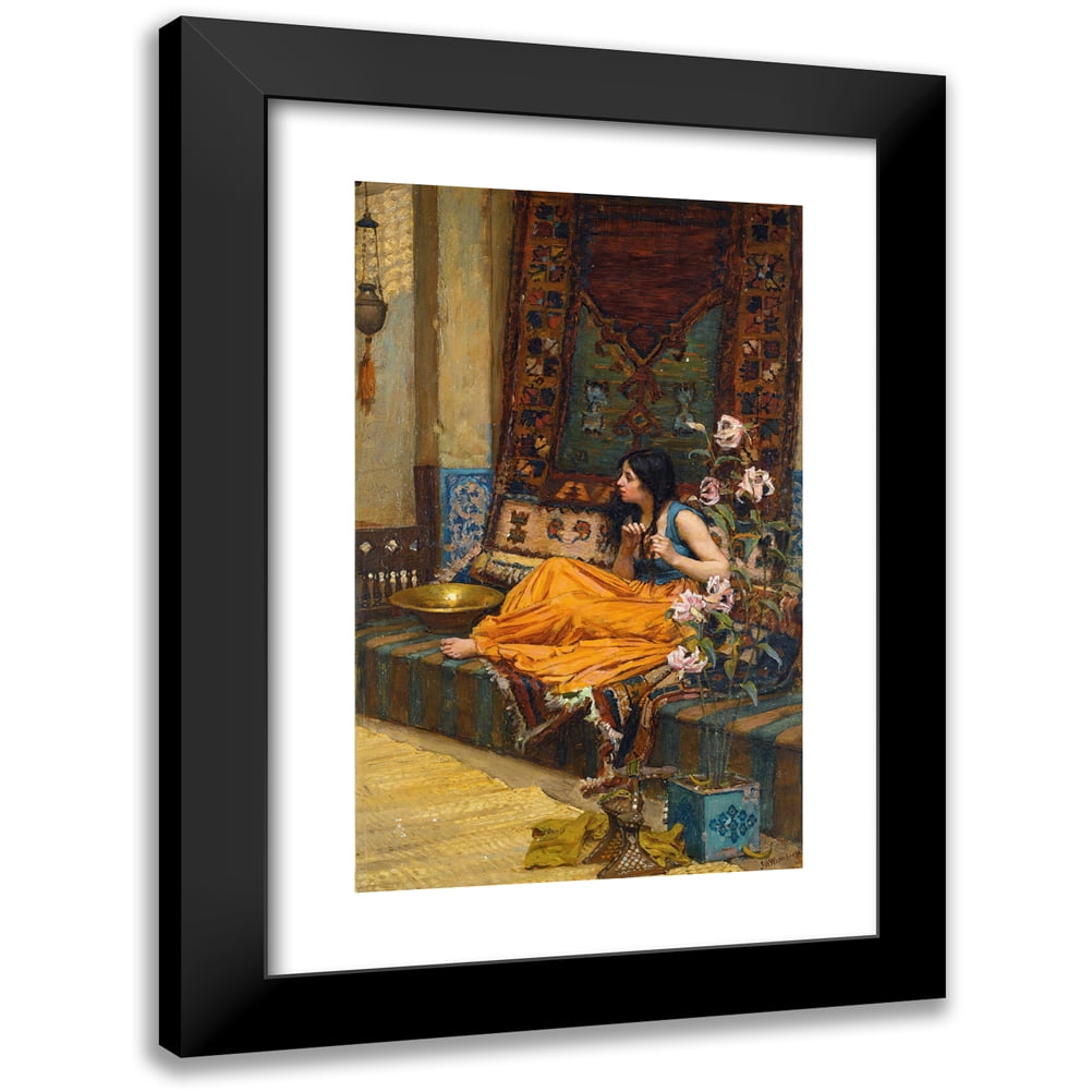 John William Waterhouse 16x24 Black Modern Framed Museum Art Print Titled - In the Harem, an ...