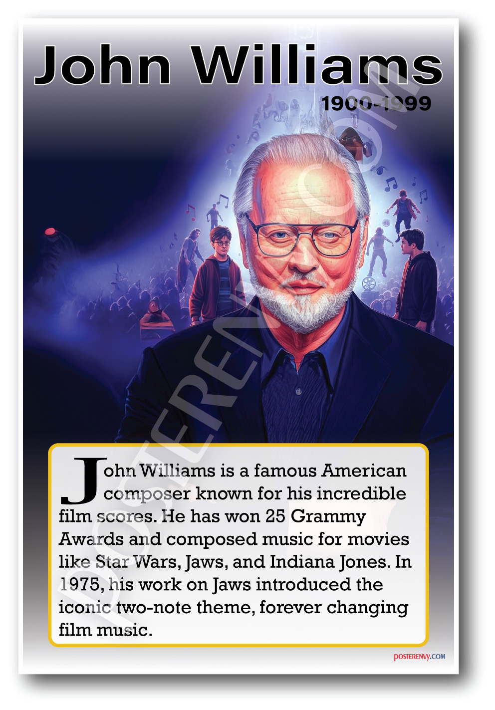 John Williams - Film Composer - Biography Poster 18 x 12 inch - Walmart.com