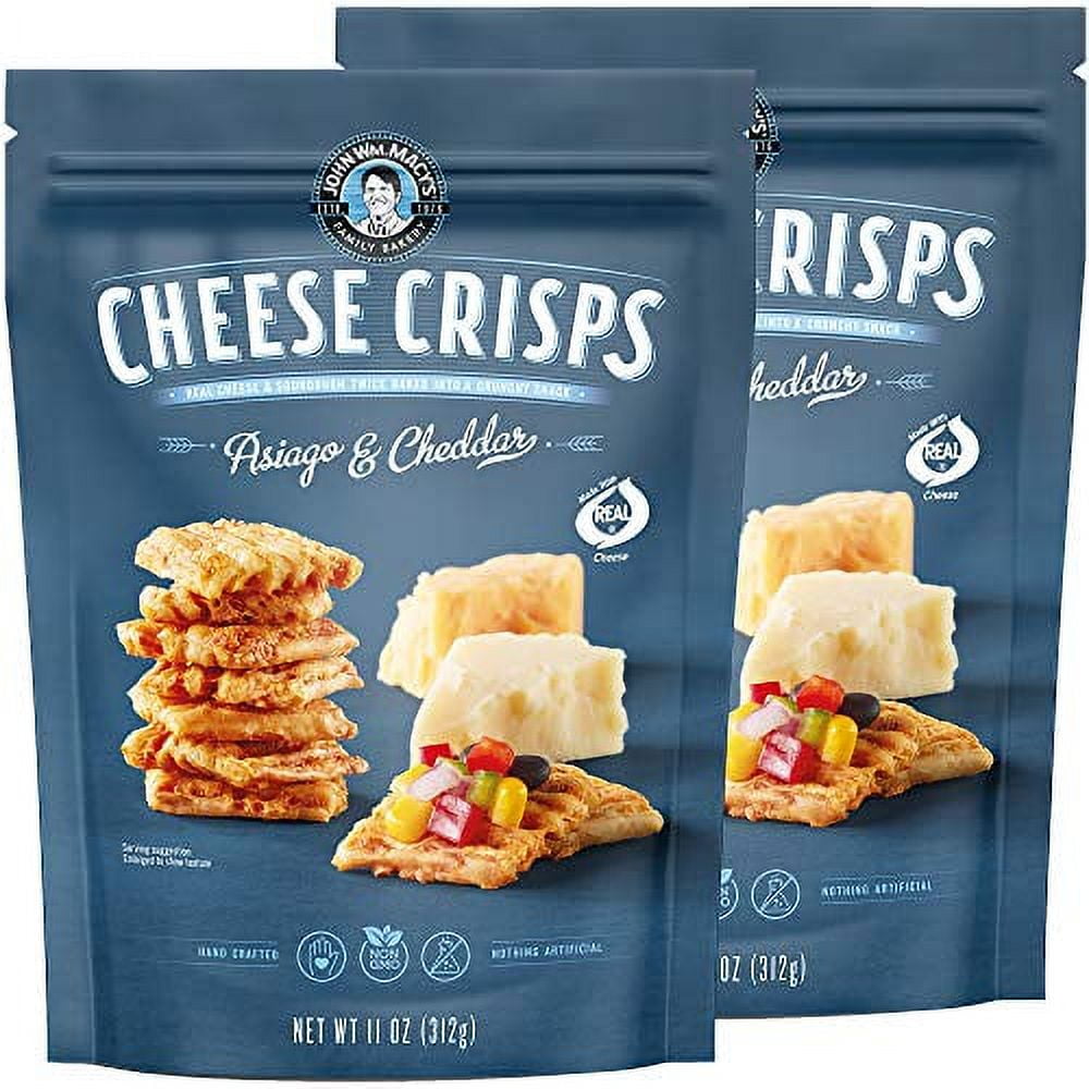 John Wm. Macy's CheeseCrisps | Asiago & Cheddar | Twice Baked Sourdough ...