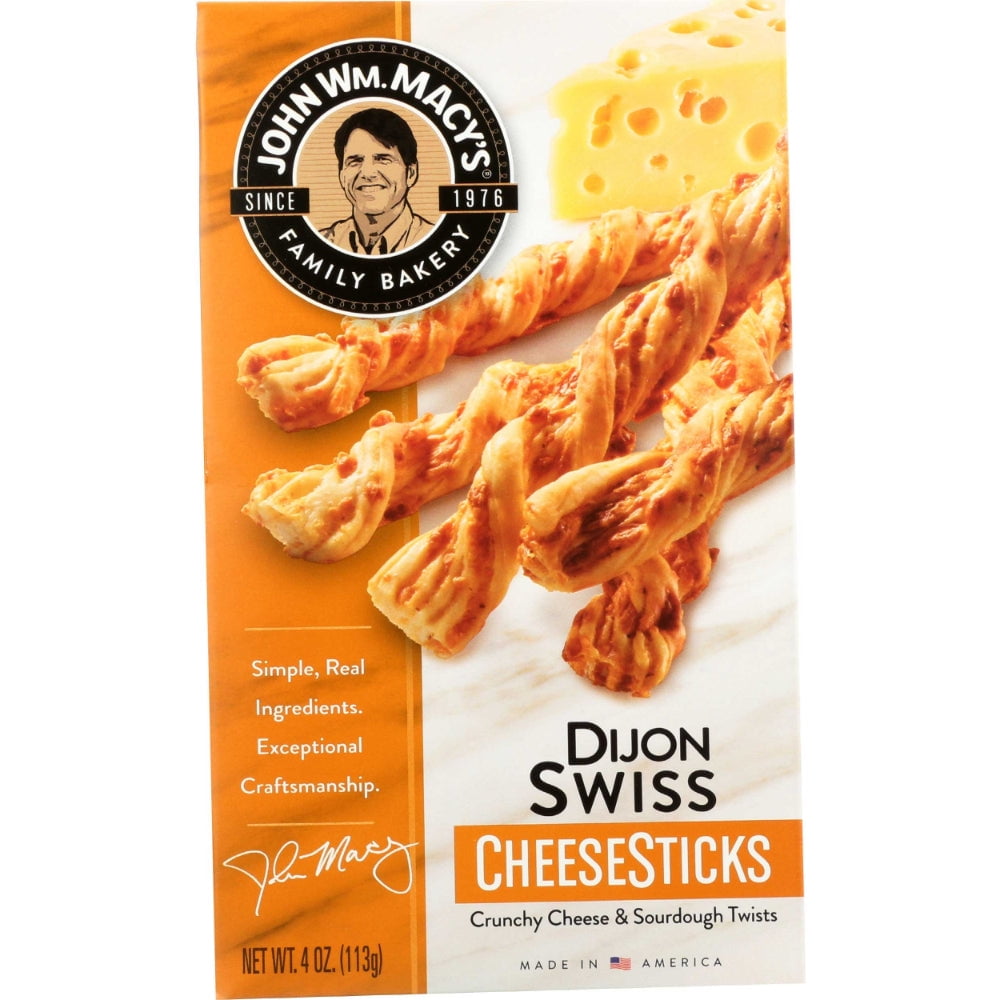 John Wm Macys CheeseSticks, Dijon Swiss - Walmart.com