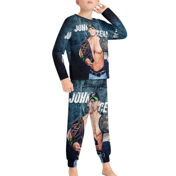 John Wrestler Cena Costumes T Shirt Set Crewneck Tee Shirt Pants Set ...