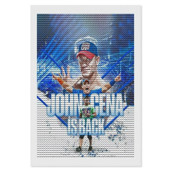 John Wrestler Cena Diamond Art Kits for Adults Kids,DIY 5D Round Full ...