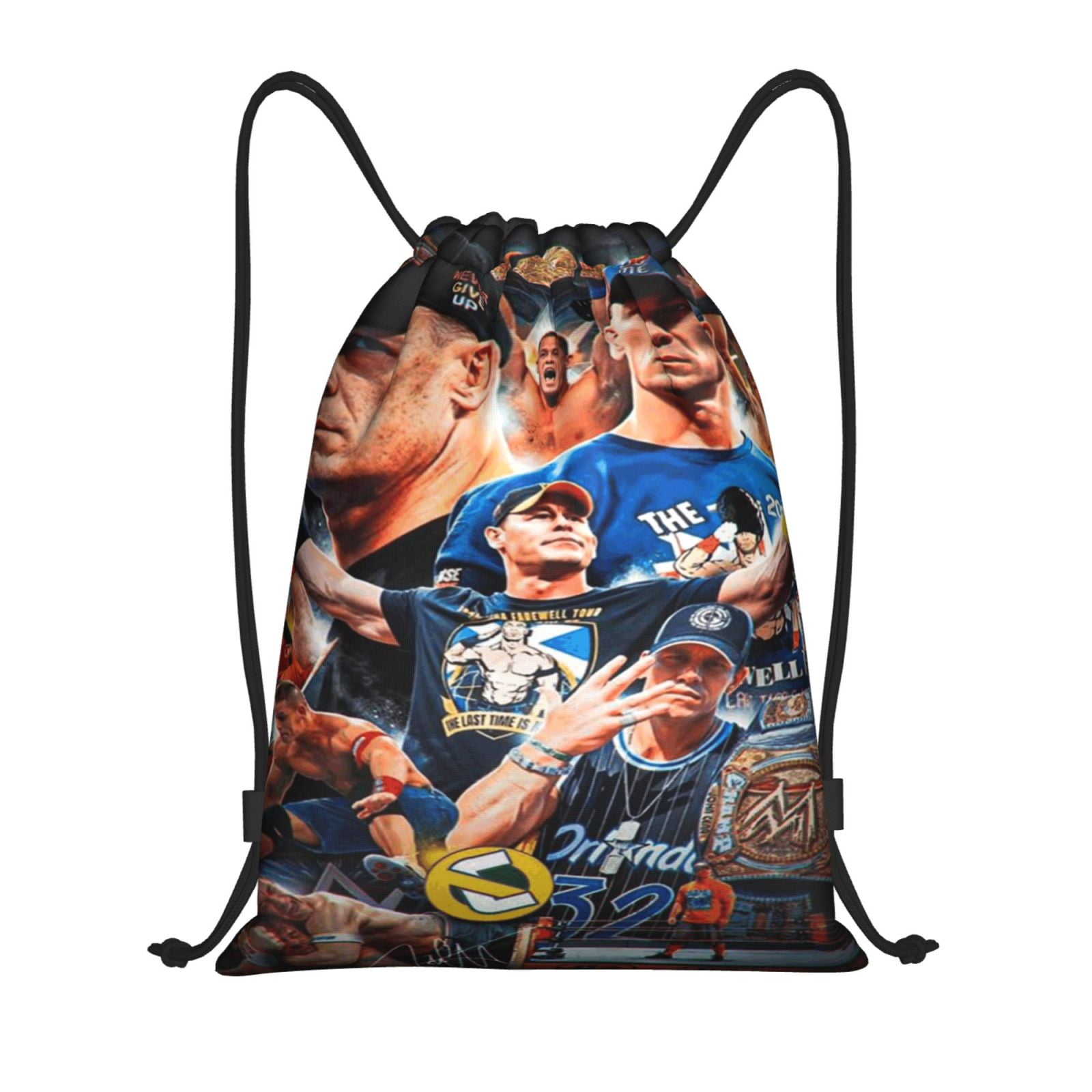 John Wrestler Cena Drawstring Bags Large Capacity Shopping Bag Durable ...