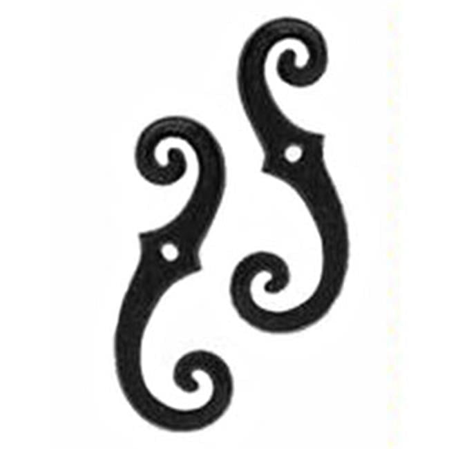 John Wright 88-257 Pair of Iron Scroll Shutter Lag-Beveled Tiebacks ...