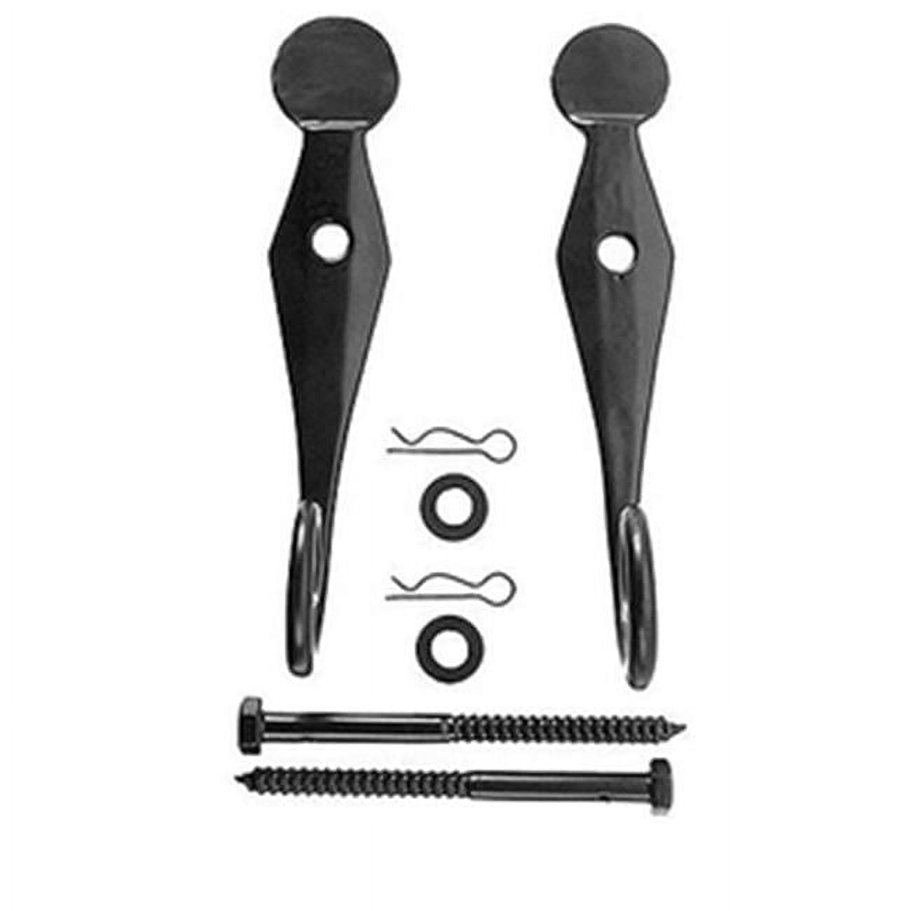 John Wright 88-265 Forged Iron Rat Tail Shutter Dogs - Lag Mounted Black- - Walmart.com