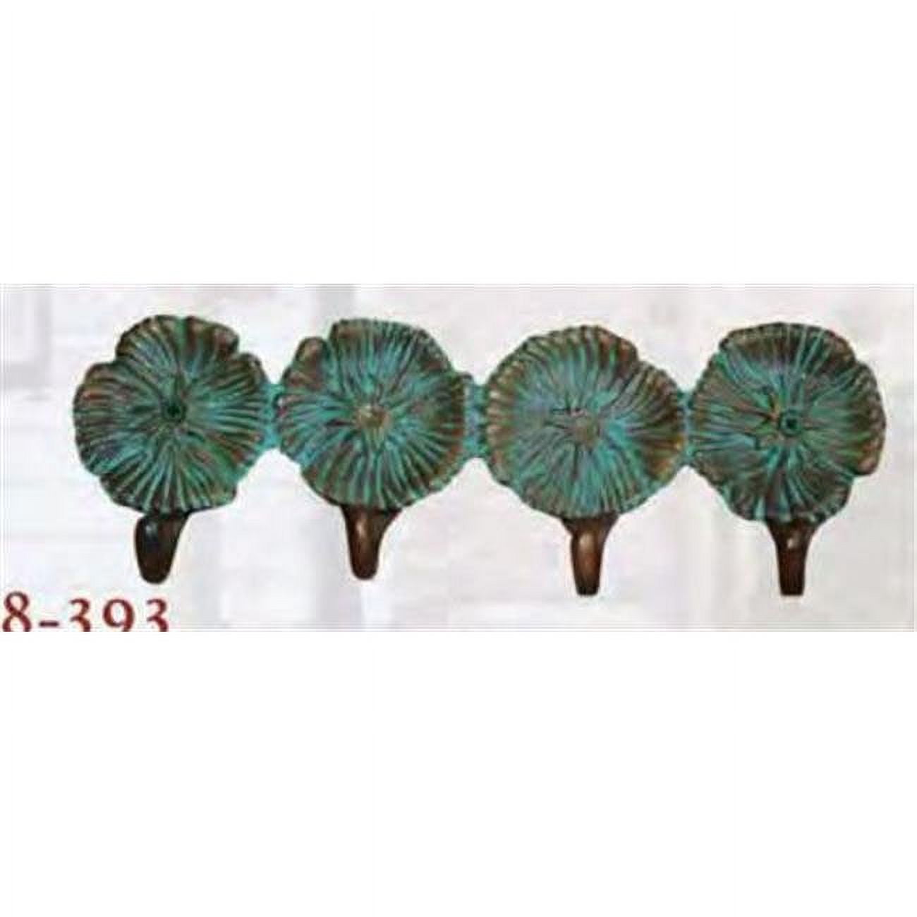 John Wright 88-393 4 Hook Flower Verdigris - Walmart.com