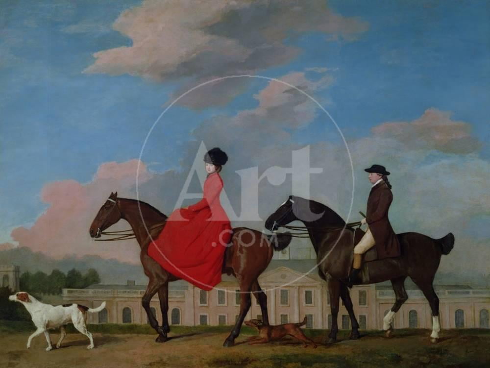 John and Sophia Musters Riding at Colwick Hall, 1777, Animals ...