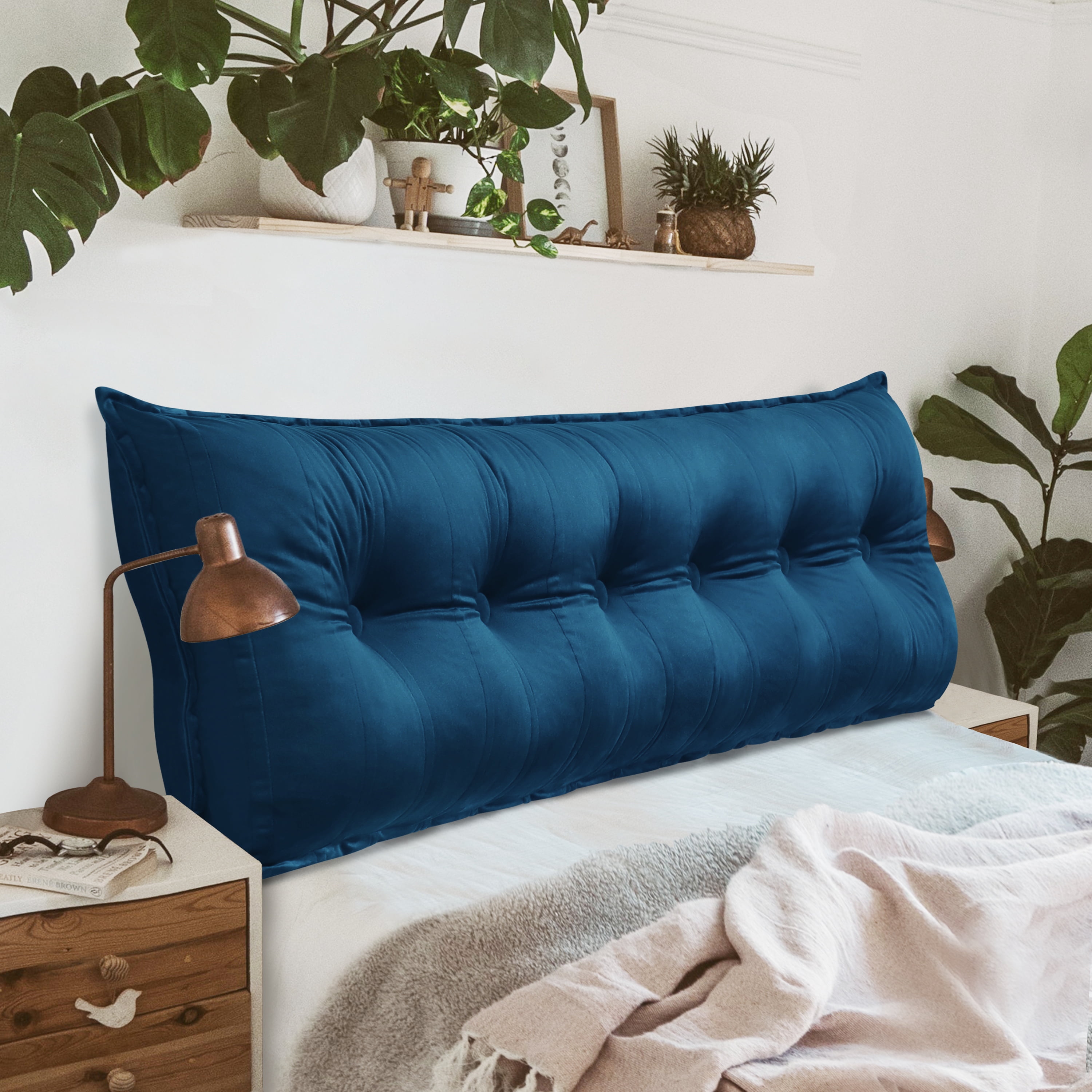 Johnear Bolster Pillow Headboard Backrest Pillow Velvet Large Daybed ...