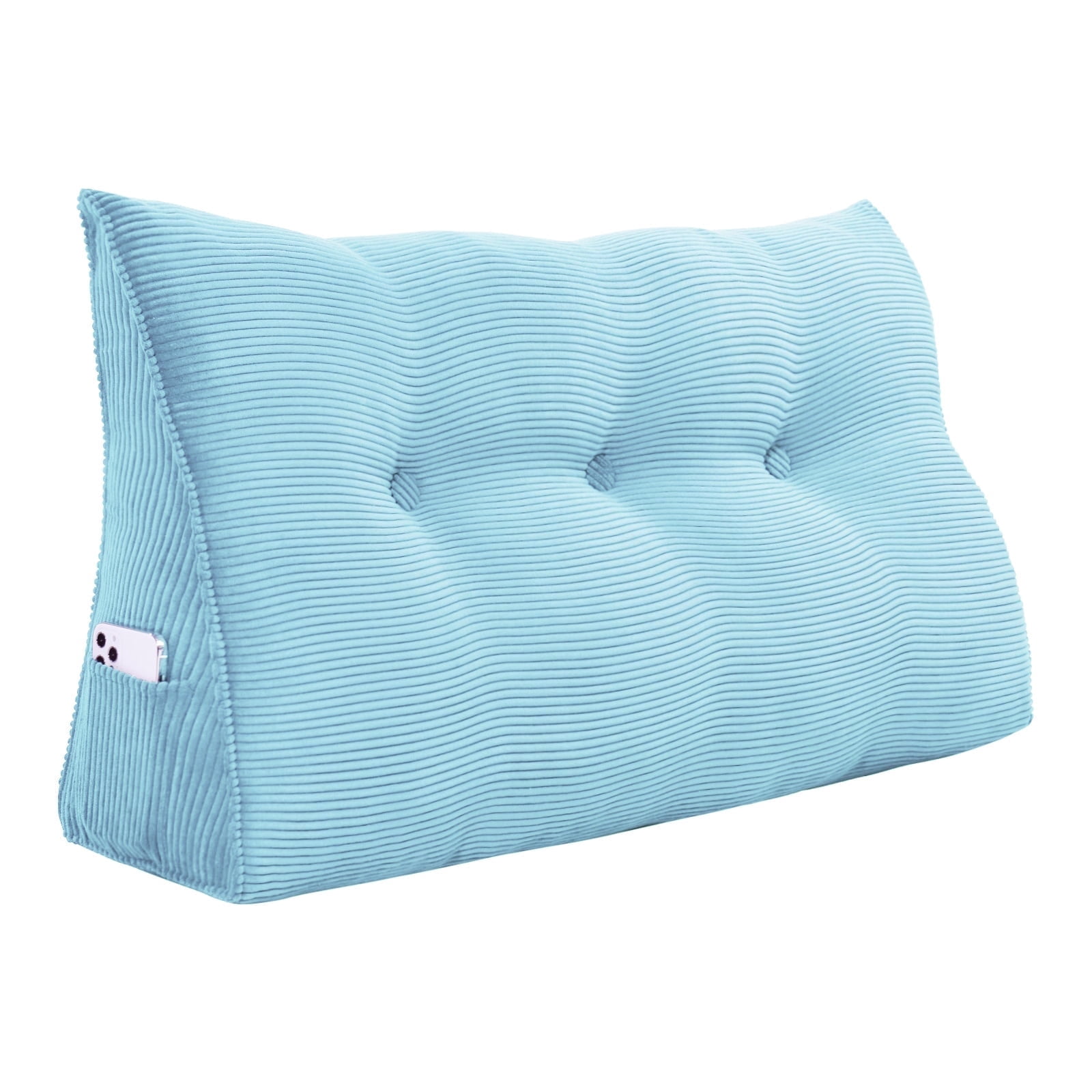 Johnear Corduroy Pillow Large Bolster Triangular Headboard Sleeping ...