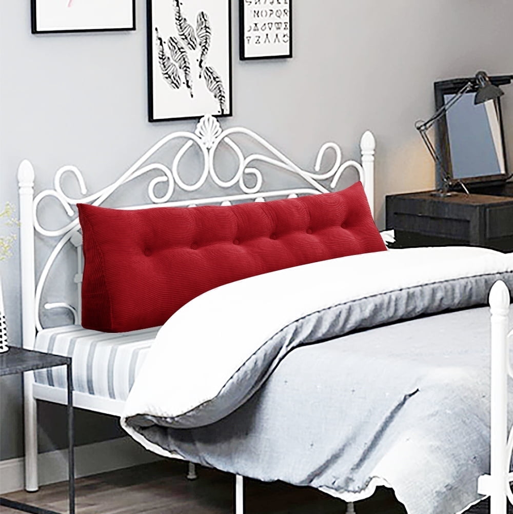 Johnear Corduroy Pillow Large Bolster Triangular Headboard Sleeping ...