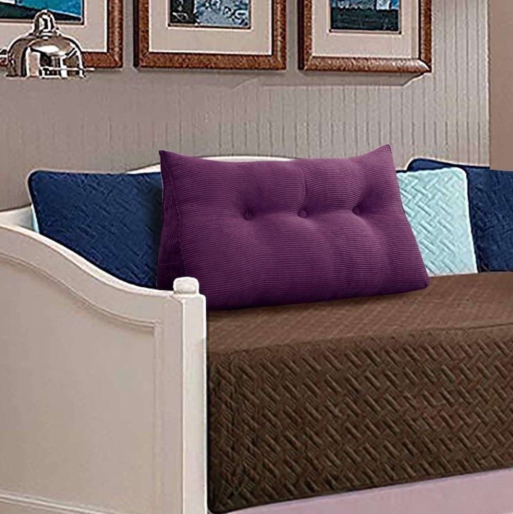 Johnear Corduroy Pillow Large Bolster Triangular Headboard Sleeping ...