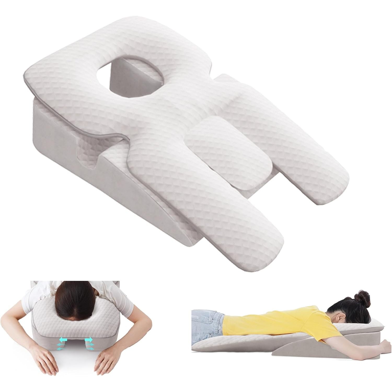Johnear Face Down Pillow for Sleeping, Sleeping Pillow for Stomach ...