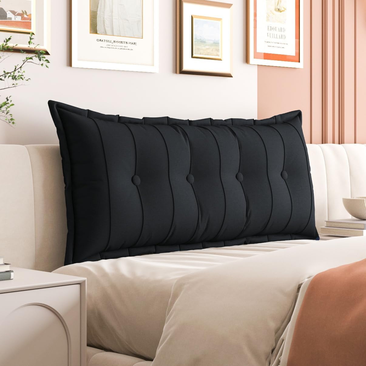 Johnear Headboard Pillow Large Reading Pillows for Sitting in Bed Adult ...