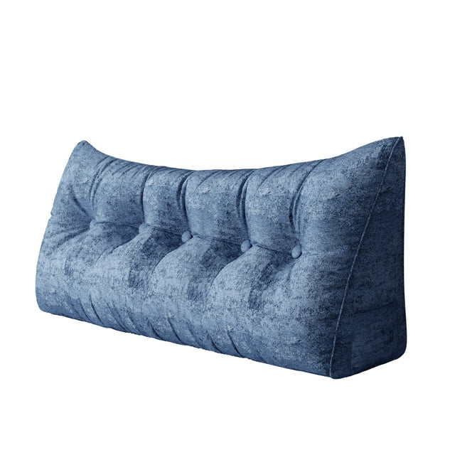 Johnear Headboard Wedge Pillow Blue Pattern Large Triangle Reading ...