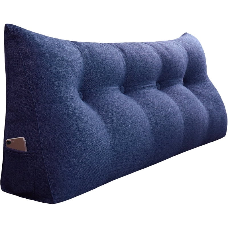 Johnear Large Headboard Reading Pillow Cotton Linen Daybed Cushion ...