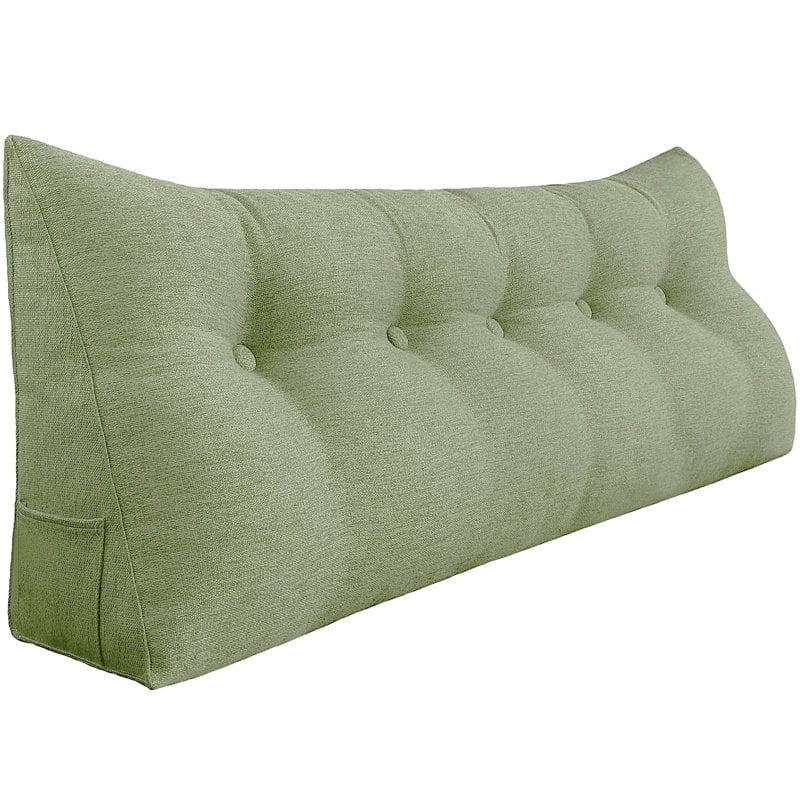 Johnear Large Headboard Reading Pillow Cotton Linen Daybed Cushion ...