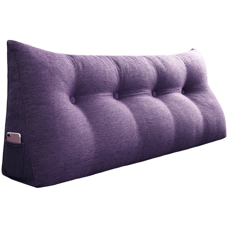 Johnear Large Headboard Reading Pillow Cotton Linen Daybed Cushion ...