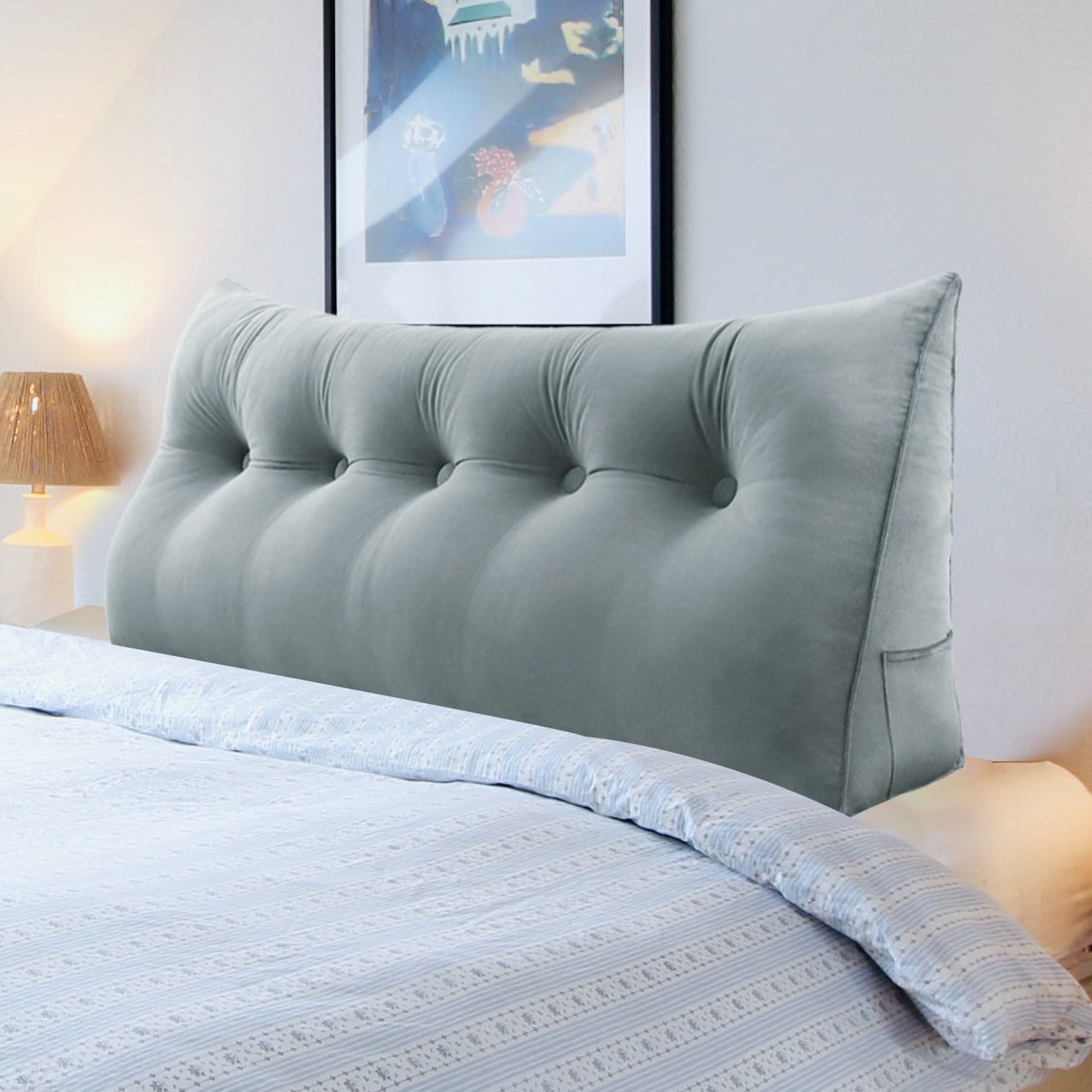Johnear Large Rest Reading Wedge Pillows Bolster Headboard Backrest ...