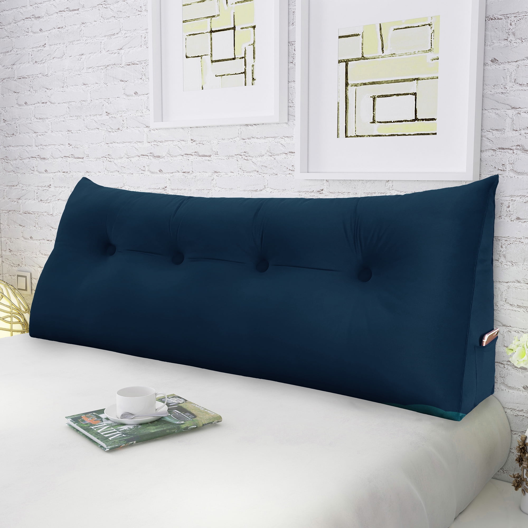 Johnear Large Rest Reading Wedge Pillows Bolster Headboard Backrest ...