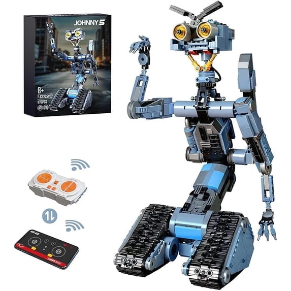 Johnny 5 Robot Building Block Set With Motor, Short Open Circuit Johnny ...