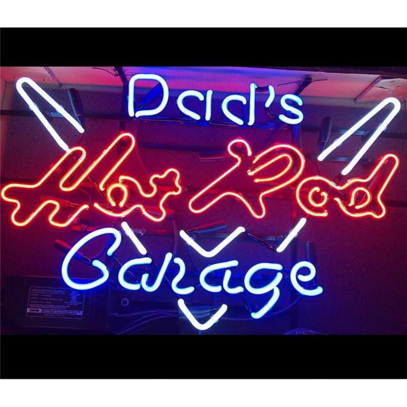 Johnny Austin Neon AN-0067 Dads Hot Rod Garage Neon Bar Sign - Walmart.com