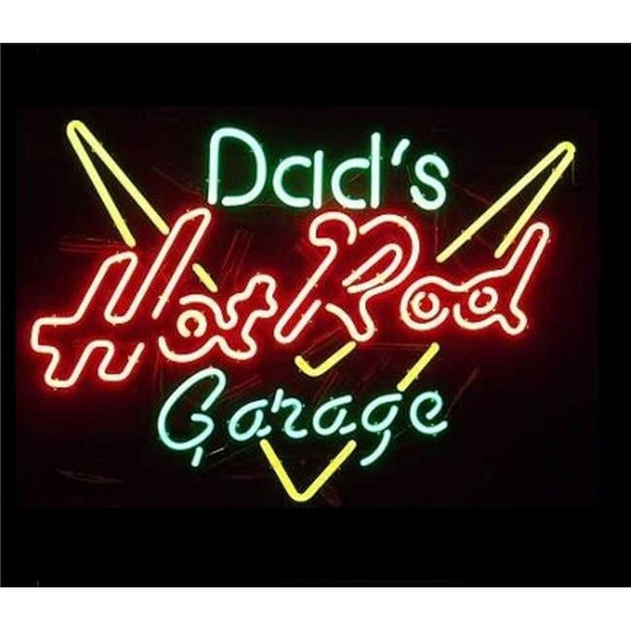 Johnny Austin Neon AN-0093 Dads Hot Rod Garage Neon Bar Sign - Walmart.com