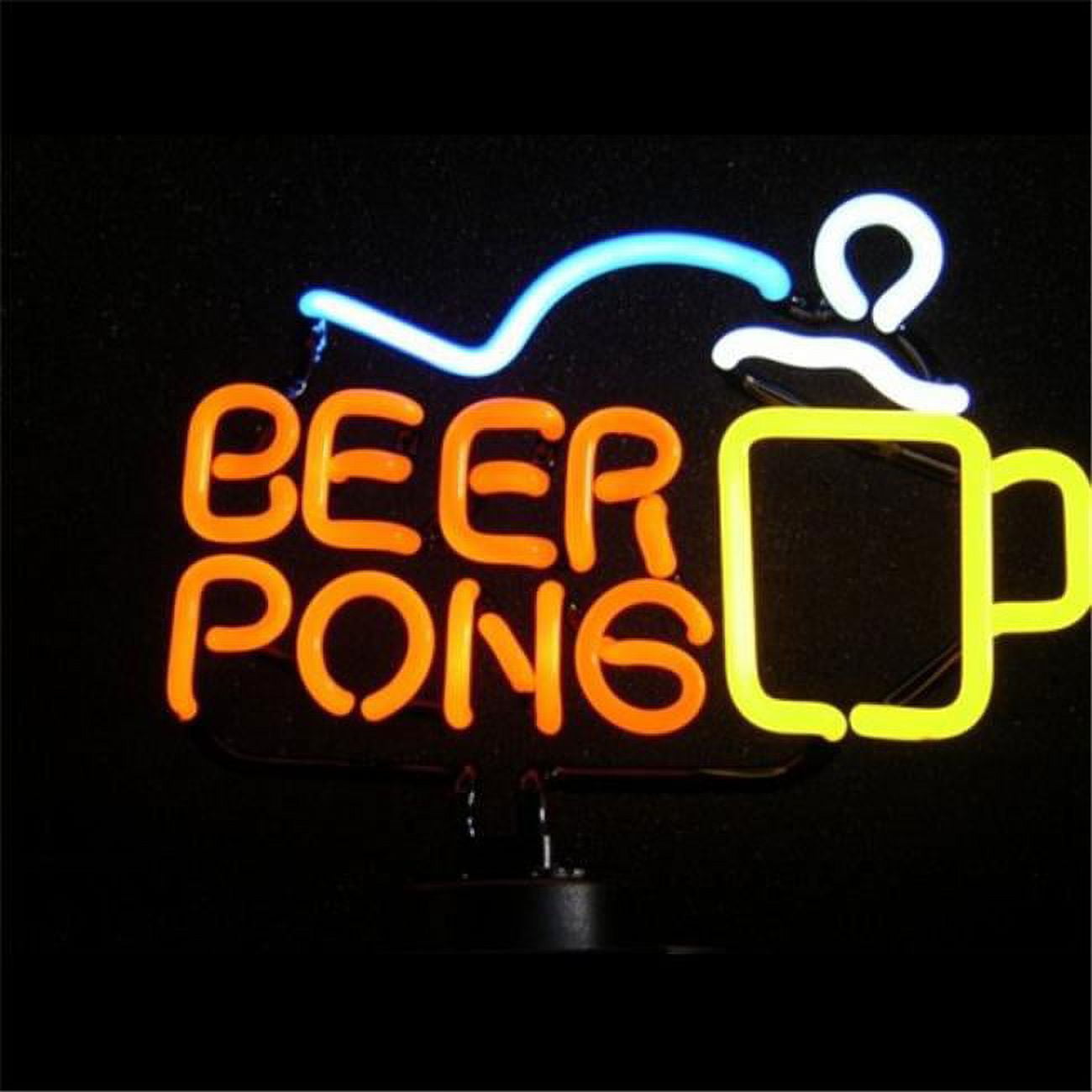 Johnny Austin Neon beer pong Beer Pong Neon Sculpture - Walmart.com