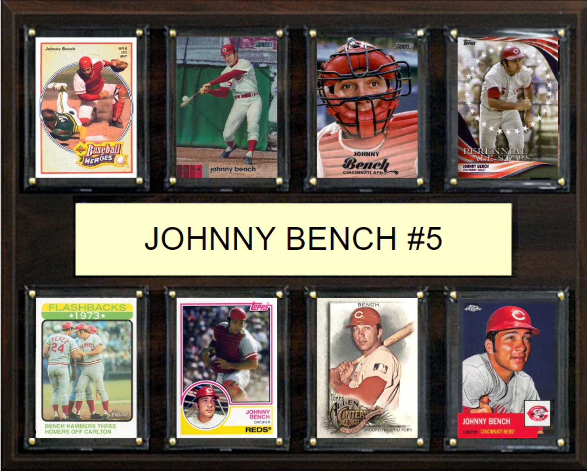 Johnny Bench #5 Plaque 8 Cards Topps Bowman 2023 2024 2022 - Walmart.com