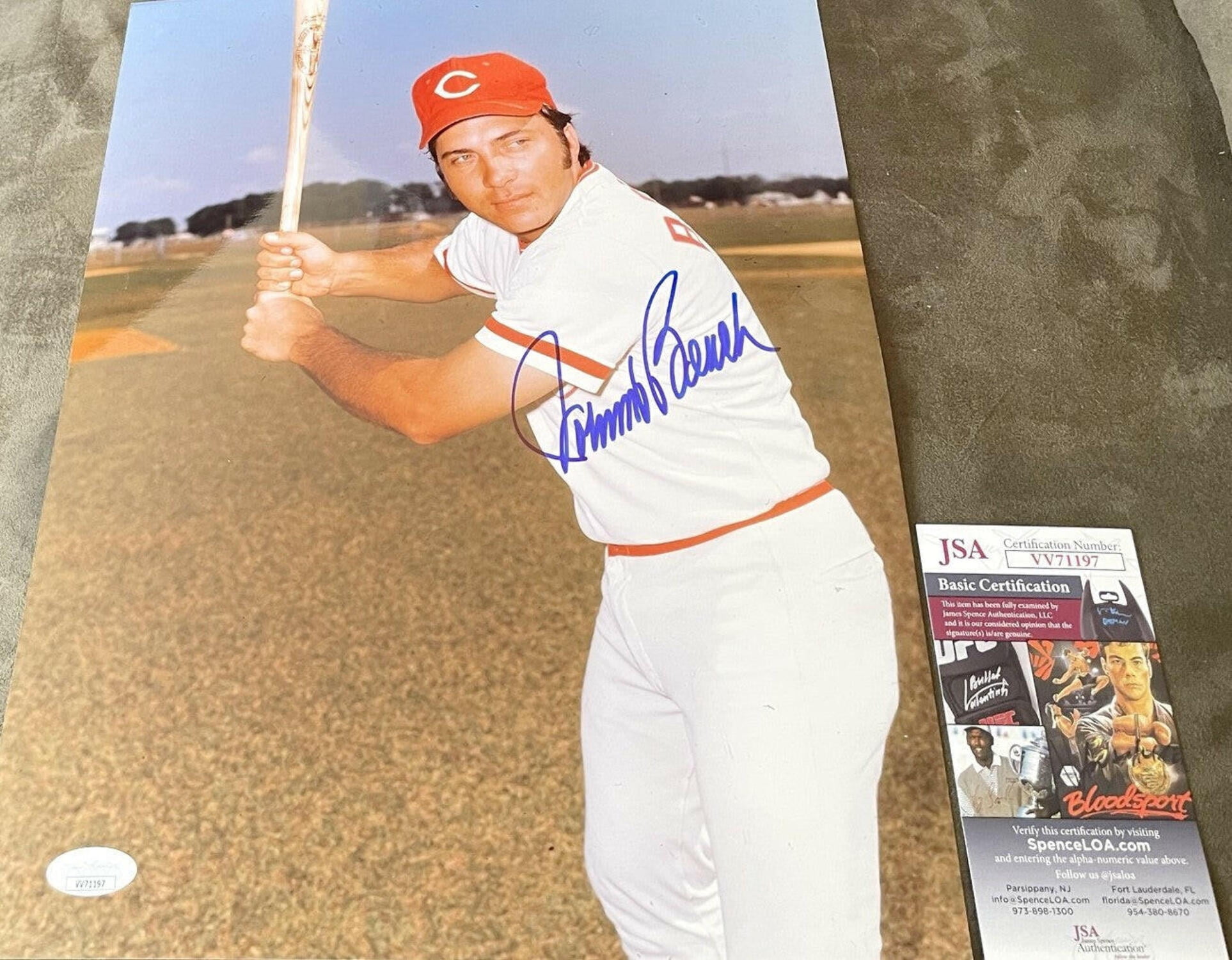 Johnny Bench autographed Cincinnati Reds 11x14 photo JSA - Walmart.com