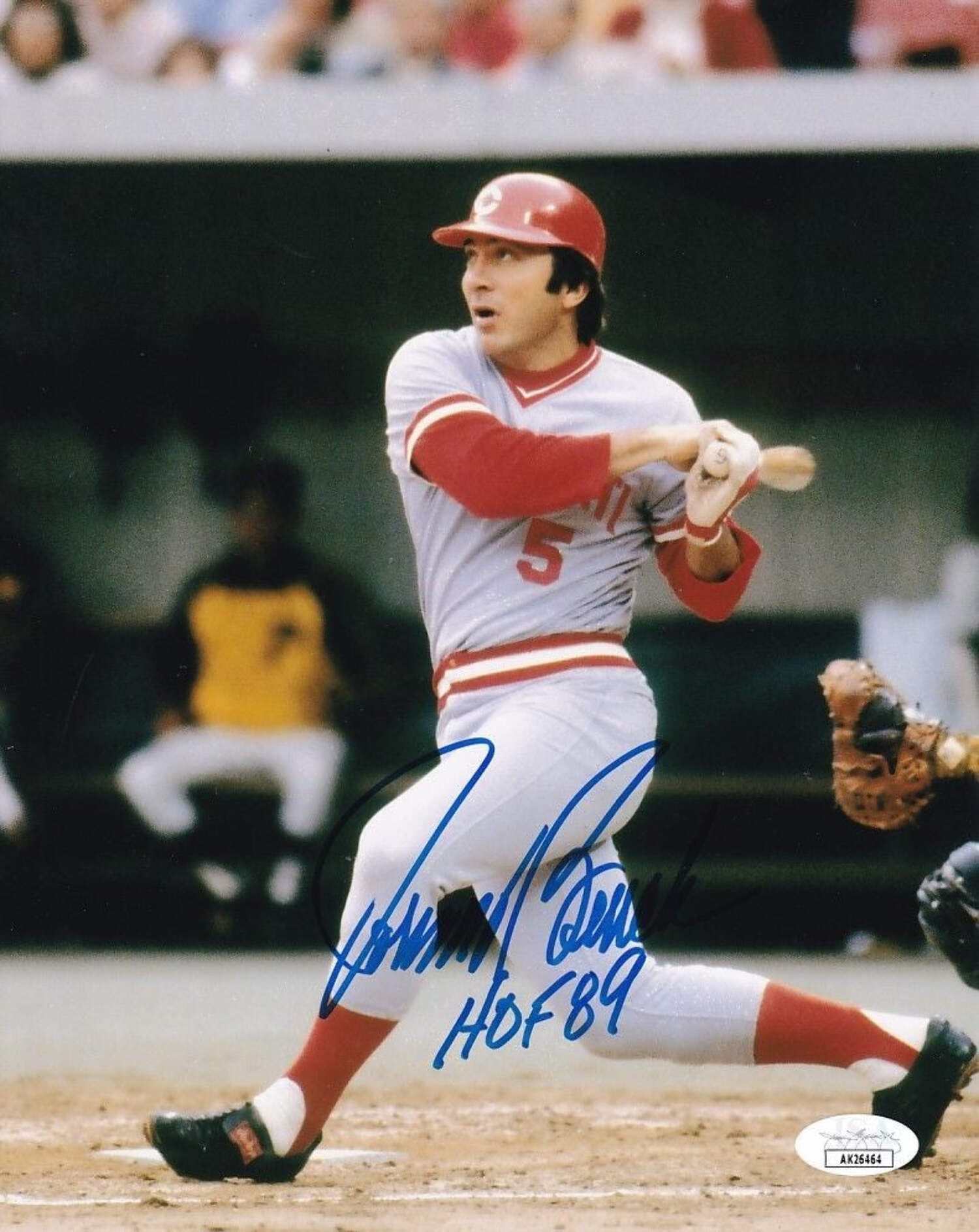 Johnny Bench autographed Cincinnati Reds 8x10 photo inscribed HOF 89 ...