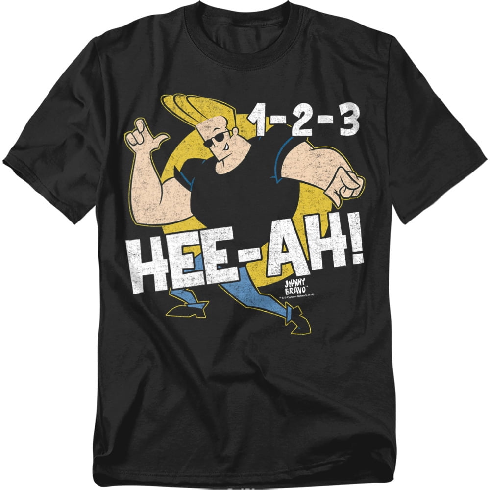 Johnny Bravo Men's 123 T-shirt Small Black - Walmart.com