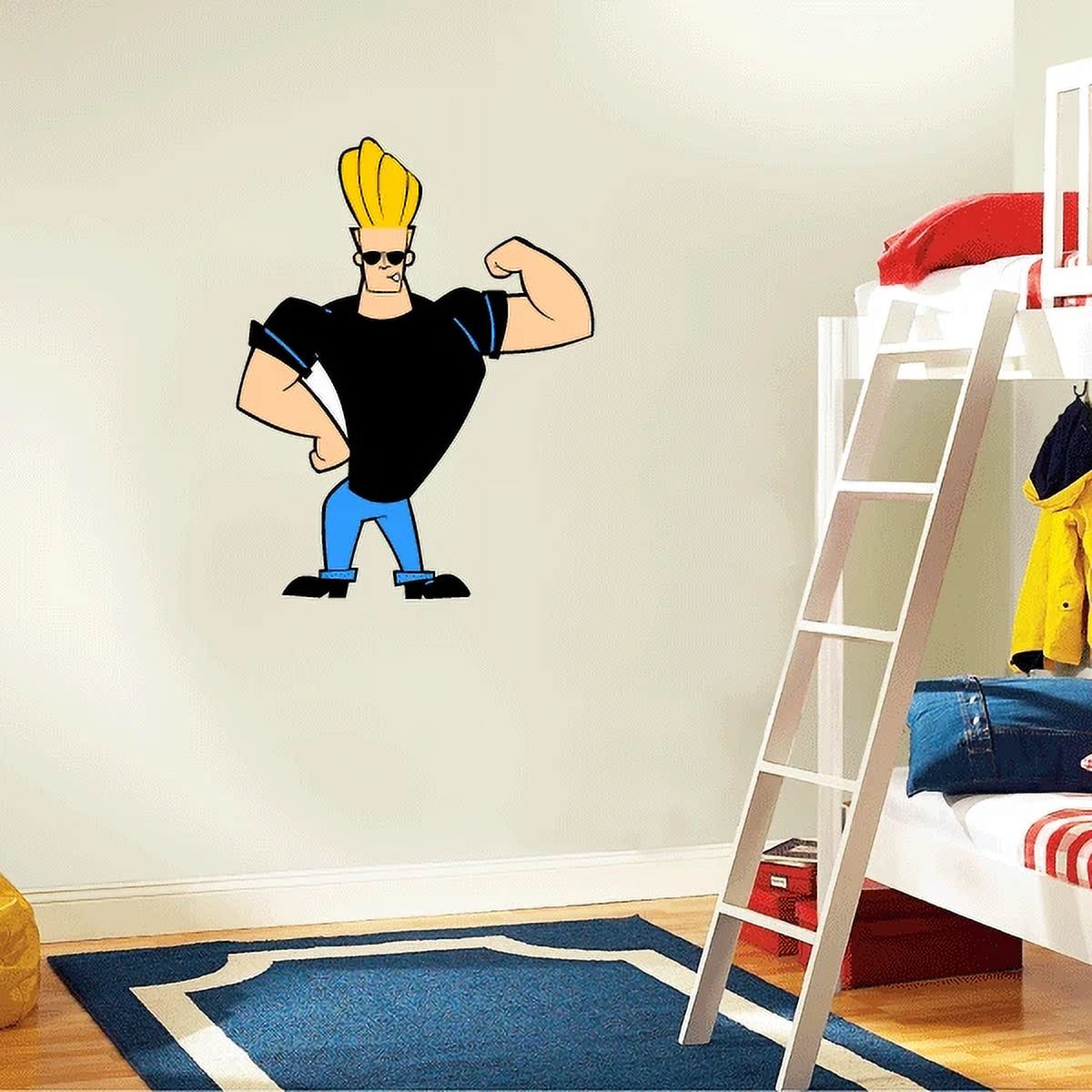 Johnny Bravo Cartoon Wall Decor Sticker Phone Decal Water Bottle ...