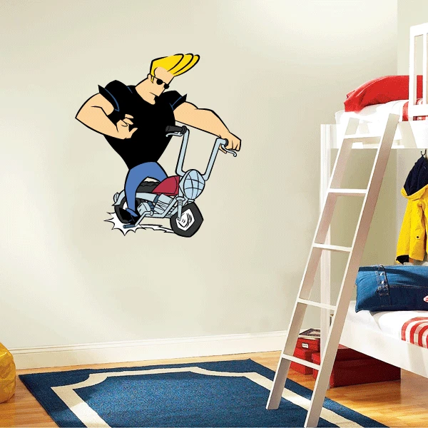 Johnny Bravo Cartoon Wall Decor Sticker Phone Decal Water Bottle ...