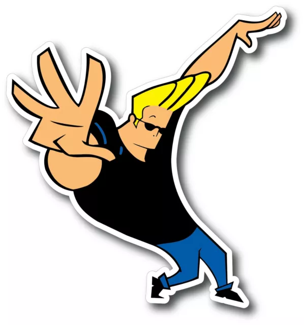 Johnny Bravo Muscle Cartoon Decal Sticker Usa Truck Bike Vehicle Window ...