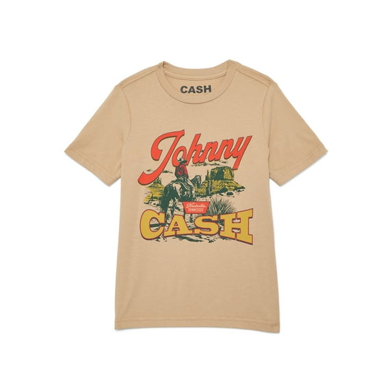 Johnny Cash Boys Graphic Tee with Short Sleeves, Sizes 4-18 - Walmart.com