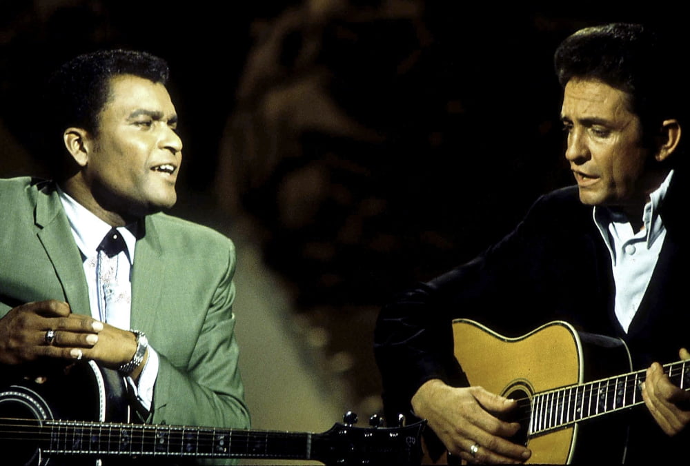 Johnny Cash and Charley Pride performing on stage Photo Print (10 x 8) - Walmart.com