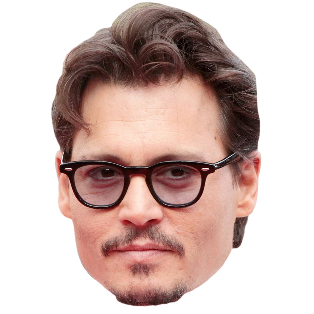 Johnny Depp Celebrity Mask, Flat Card Face, Fancy Dress Mask - Walmart.com