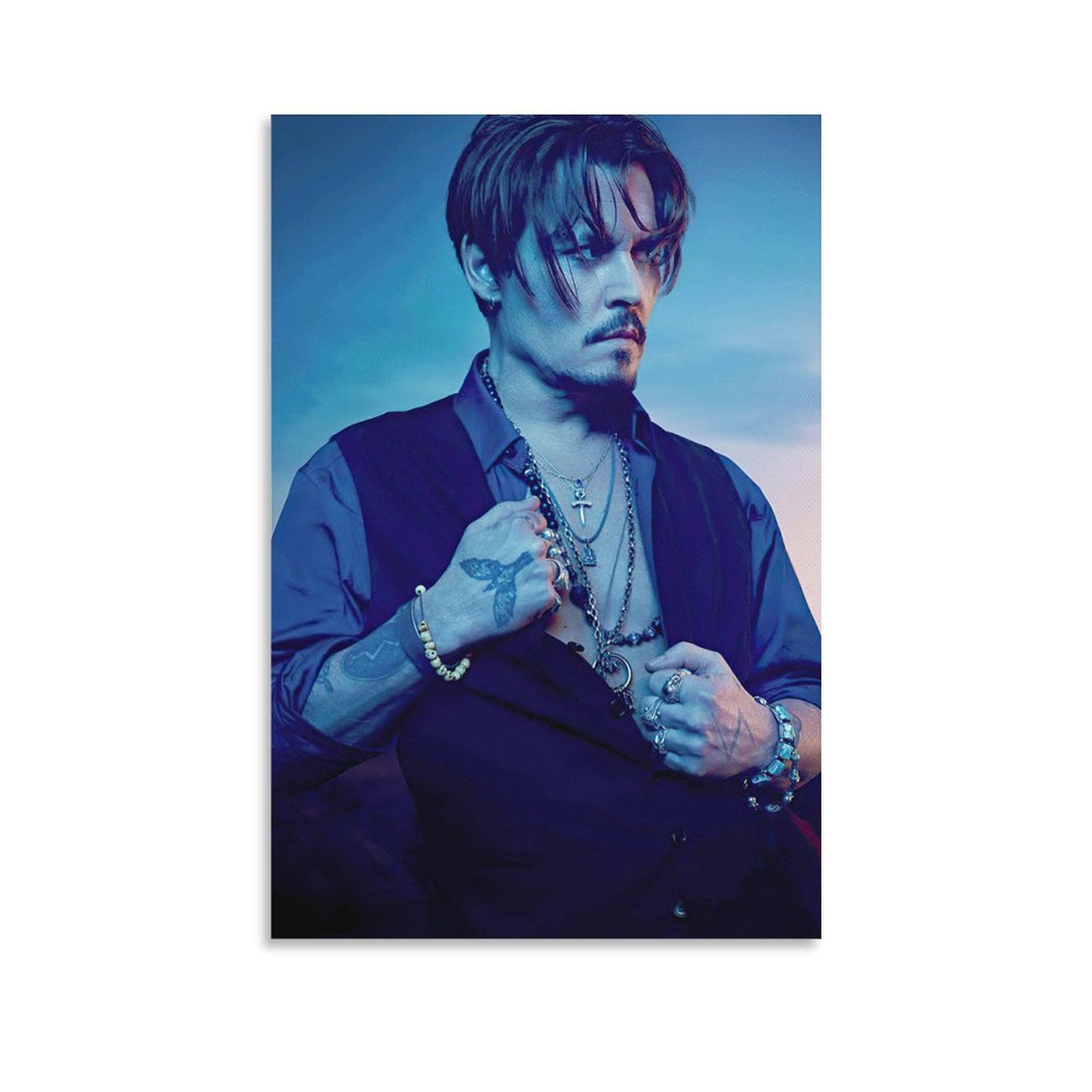 Johnny Depp Famous Movie Star Fashion Poster Picture Print Canvas ...