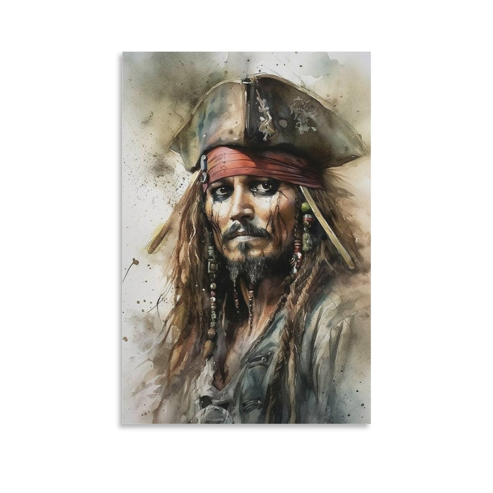 Johnny Depp Poster Classic Movie Poster Jack Sparrow Poster (4) Canvas ...