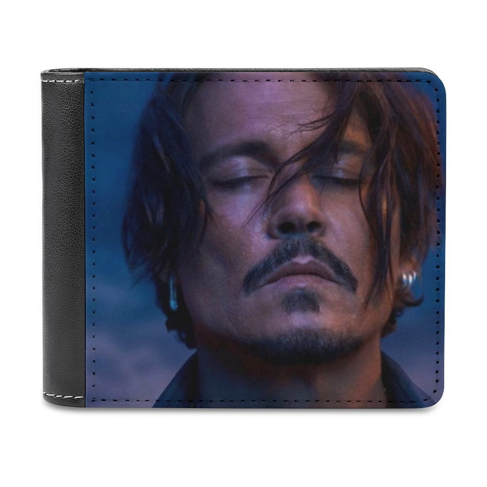 Johnny Depp Slim Bifold Wallet Purse Leather Wallets for Men Women Card ...