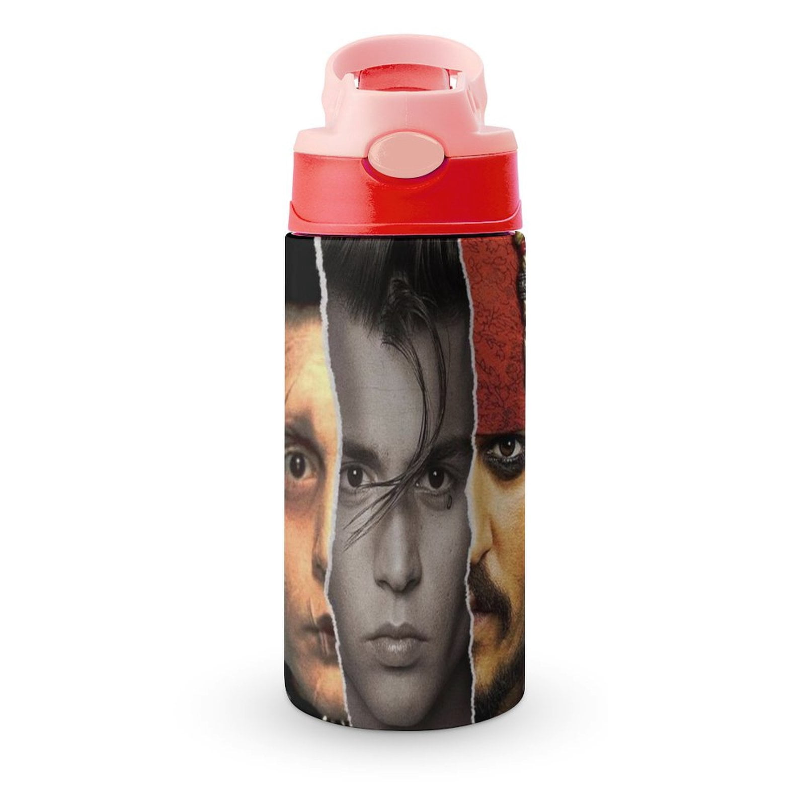 Johnny Depp Stainless Steel Water Bottle with Straw Children's Vacuum ...