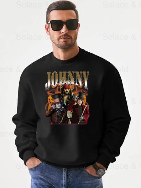 Johnny Depp T Shirt, Sweatshirt, Hoodie Classic Movie Star Actor Fan ...