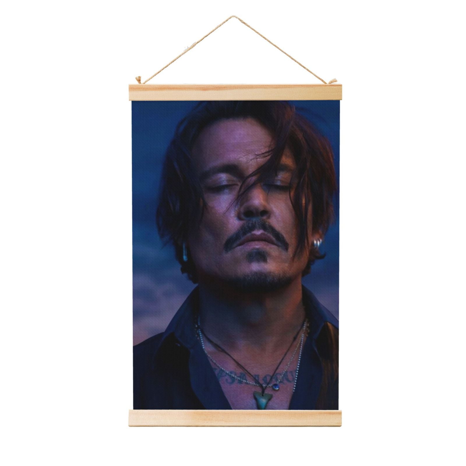 Johnny Depp Wooden Shaft Hanging Poster Home Decor Poster Wall Art ...