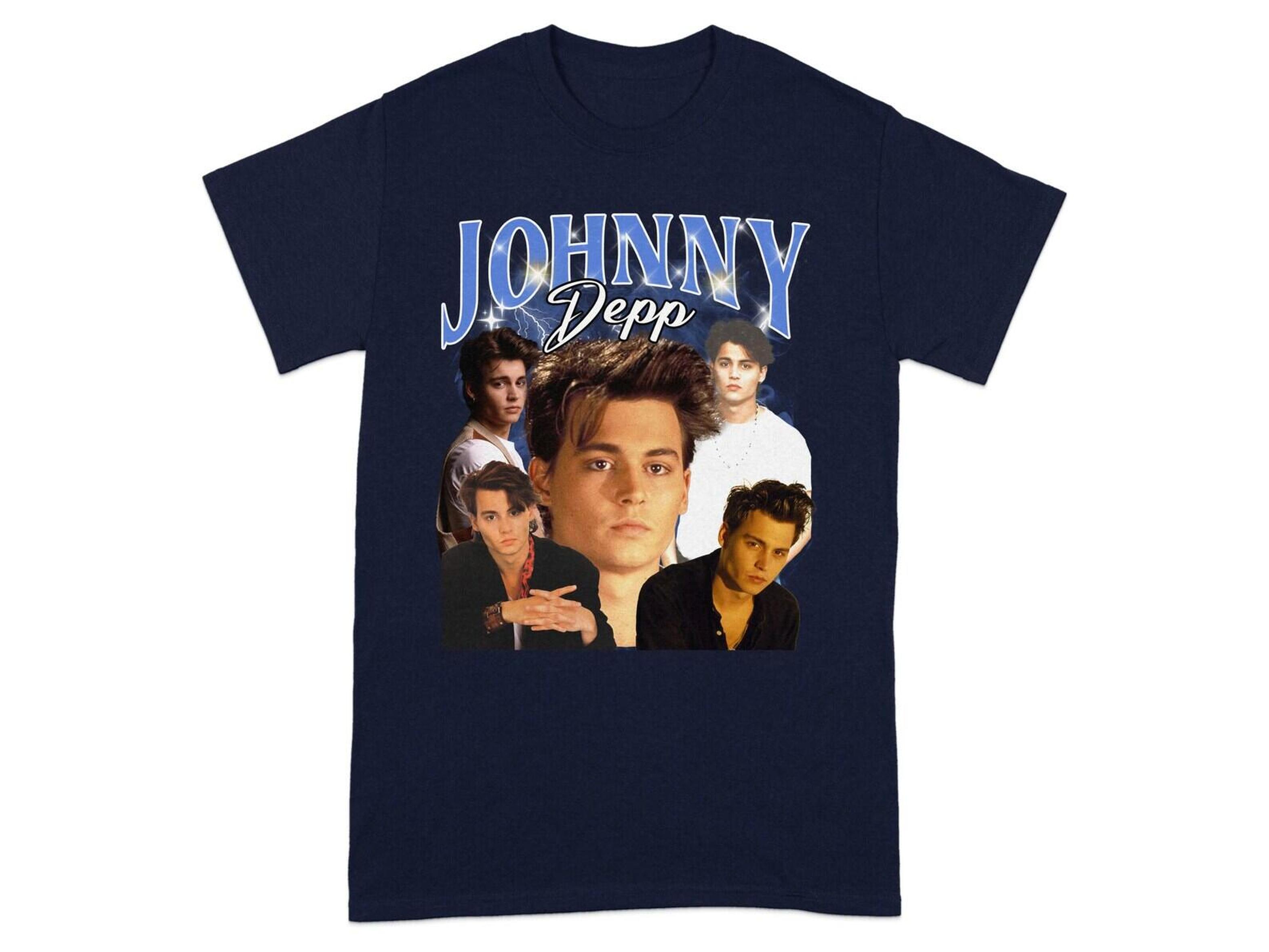 Johnny Depp young collage shirt, 90s tribute - Walmart.com