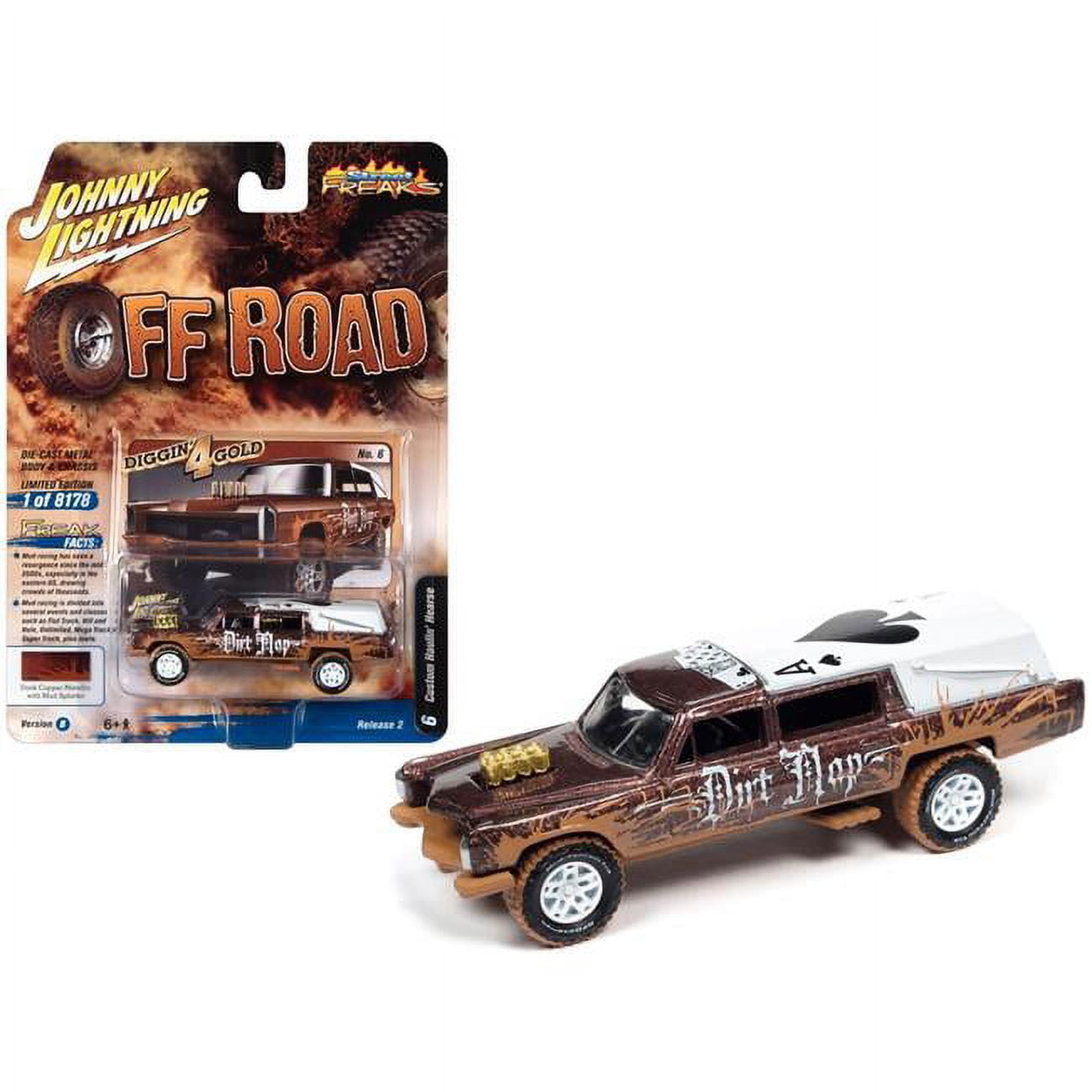 Johnny Lightning 1:64 Street Freaks Ver B Custom Haulin' Hearse Copper ...