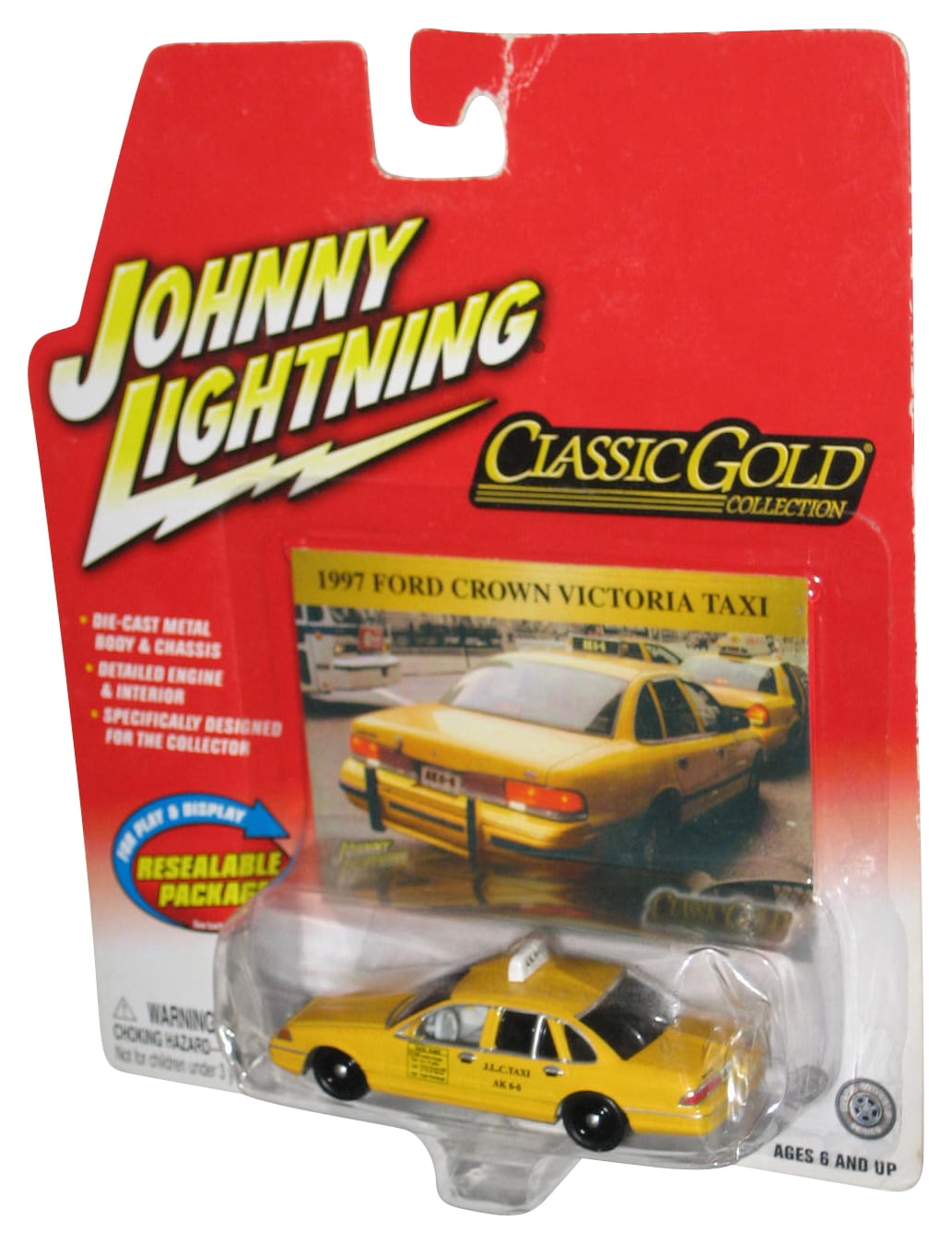 Johnny Lightning Classic Gold (2004) Yellow 1997 Ford Crown Victoria ...