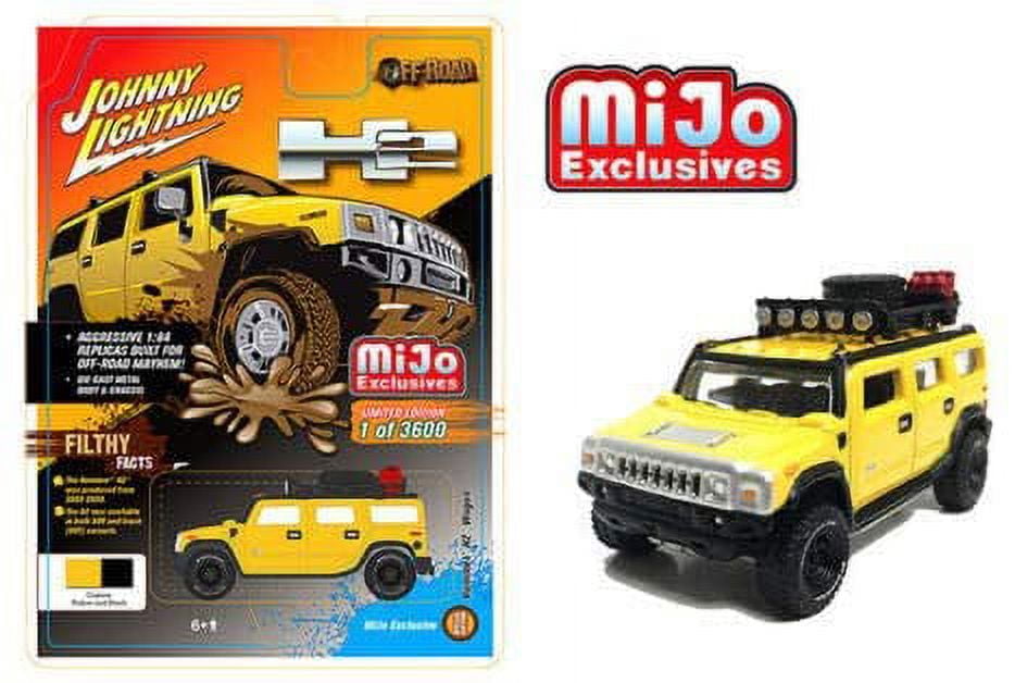Johnny Lightning Hummer H2 Wagon with Roof Rack and Accessories Yellow ...