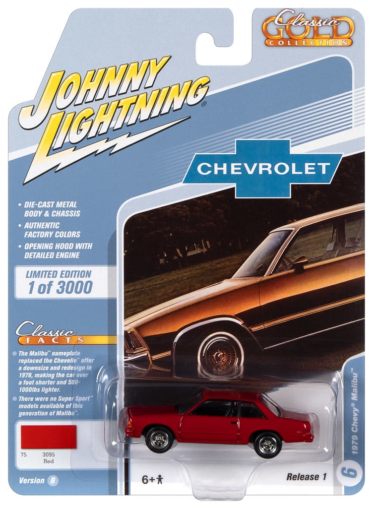 Johnny Lightning 1979 Chevy Malibu - Die-cast Metal 1:64 Scale ...