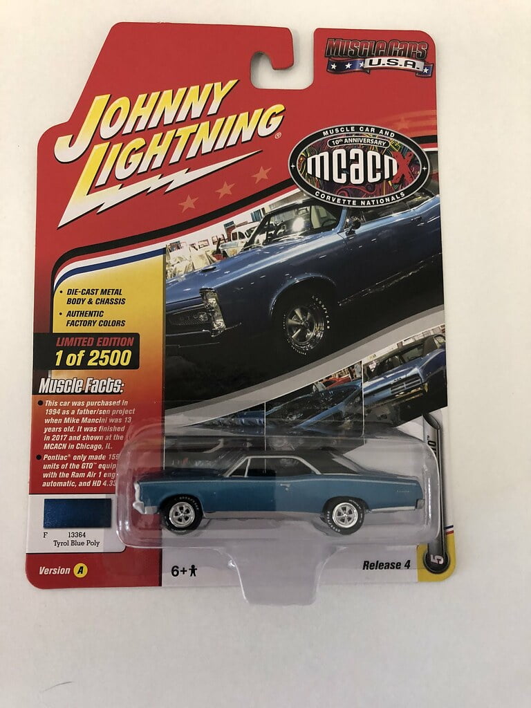 Johnny Lightning Muscle Car 1967 Pontiac GTO Diecast Car - Walmart.com