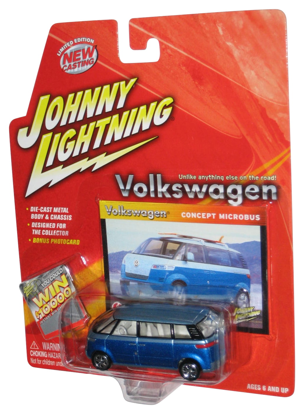 Johnny Lightning Volkswagen (2004) Blue Concept Microbus Toy - Walmart.com